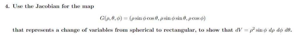 Solved 4. Use the Jacobian for the map | Chegg.com