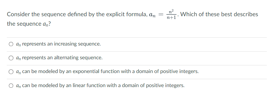 Solved Consider The Sequence Defined By The Explicit 