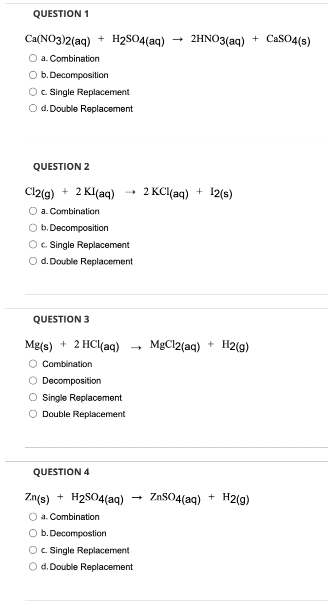 Solved Please answer all 4 questions, I will appreciate the | Chegg.com
