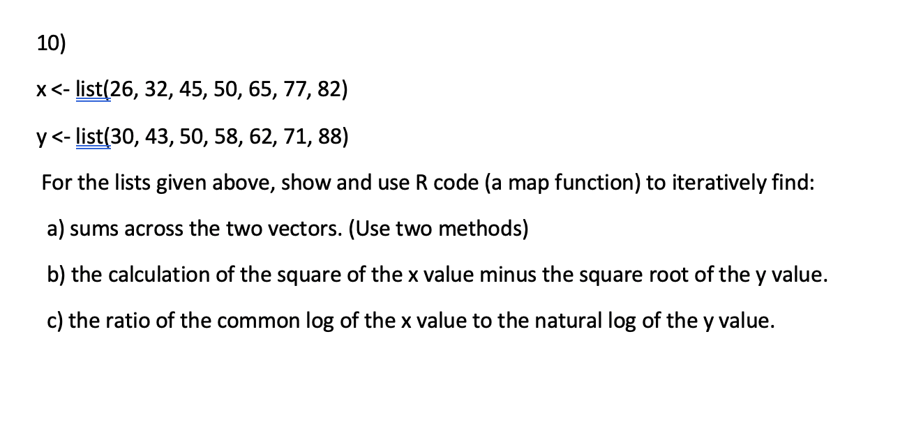 Solved use r to find the answer of below question and make | Chegg.com