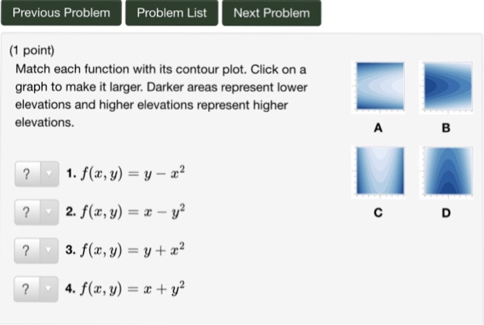 Solved Previous Problem Problem List Next Problem (1 point) | Chegg.com