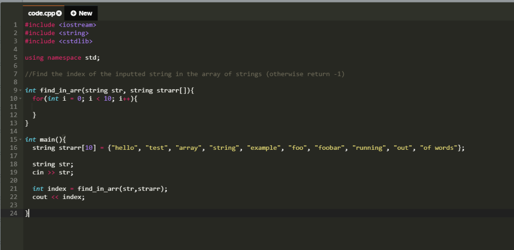 Solved code.cpp New 1 #include #include くstring> | Chegg.com