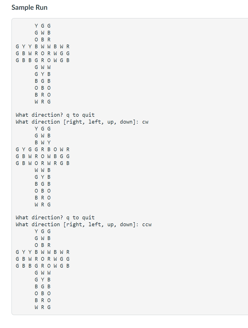 Solved Part 1 - Create a Cube You will be given the main | Chegg.com