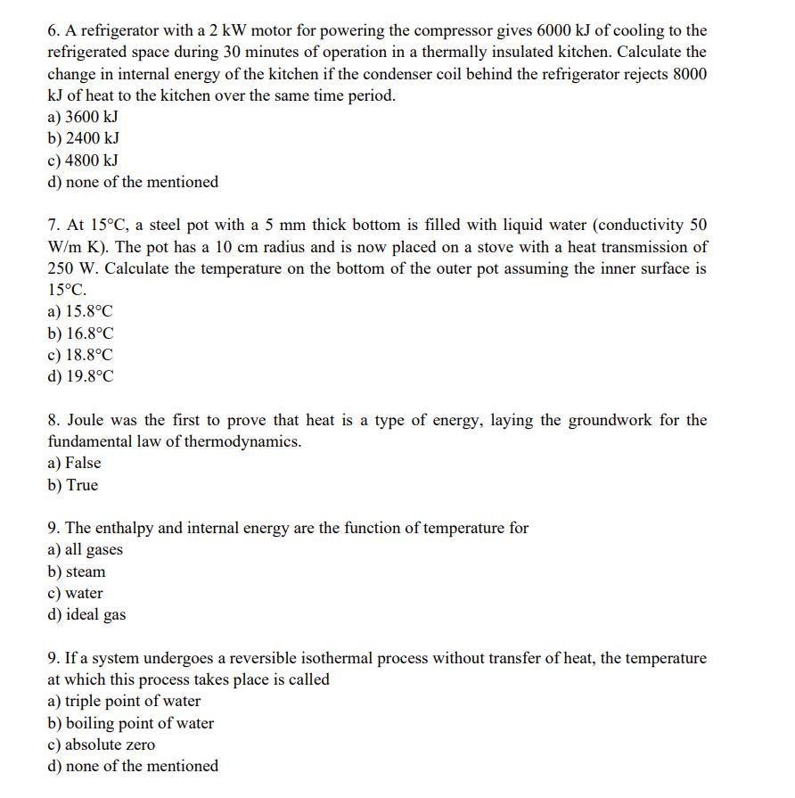 Solved Select Correct Option the last question has the | Chegg.com