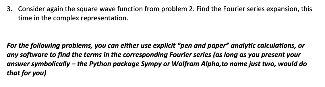 3 Consider Again The Square Wave Function From 9421