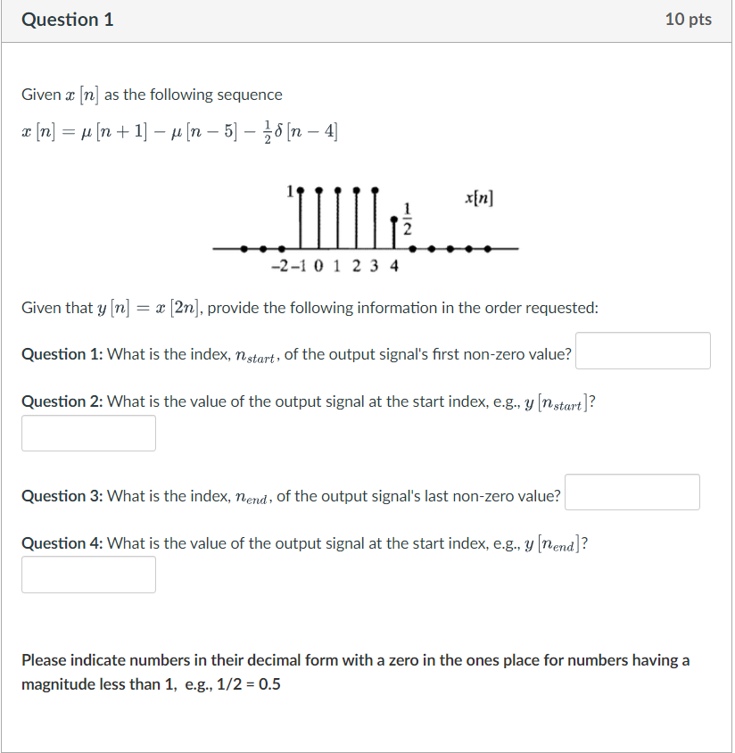 Solved Given x[n] as the following sequence | Chegg.com