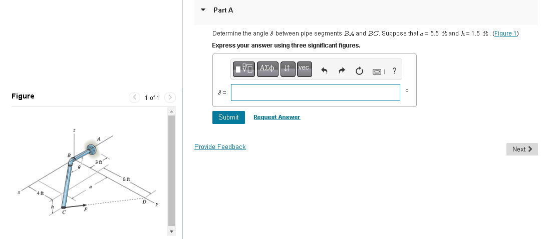 Solved - Determine the magnitude of the projected component | Chegg.com