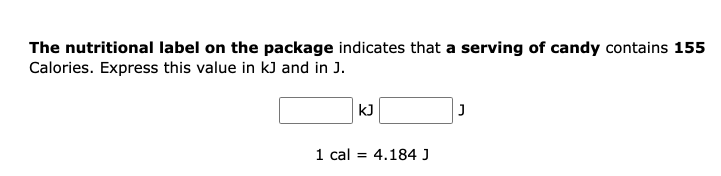 Solved The nutritional label on the package indicates that a | Chegg.com