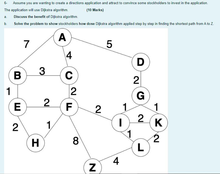 Solved 6- Assume you are wanting to create a directions | Chegg.com