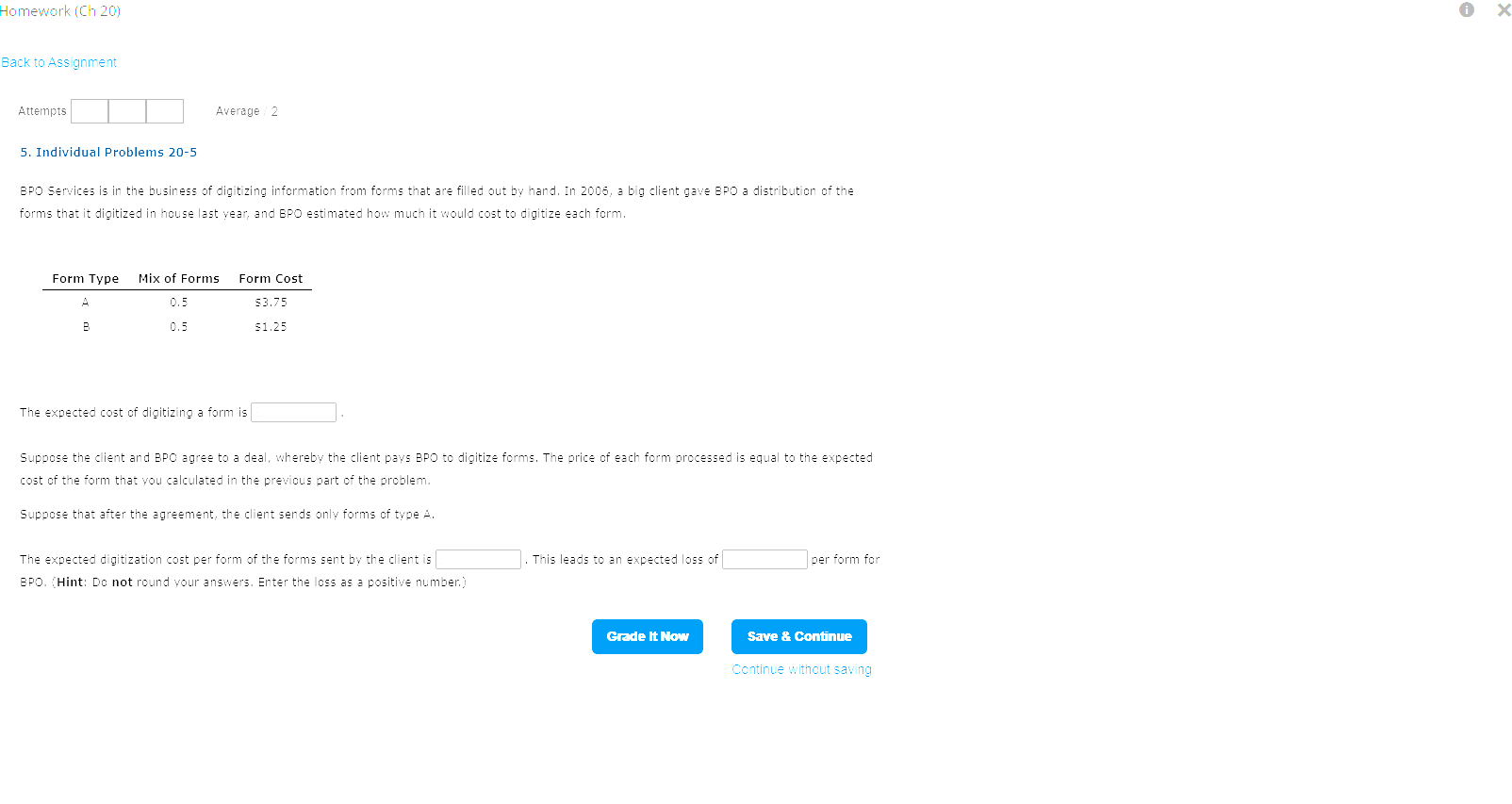 Solved Homework (Ch 20) X Back to Assignment Attempts | Chegg.com