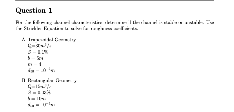 Solved Question 1 For the following channel characteristics, | Chegg.com