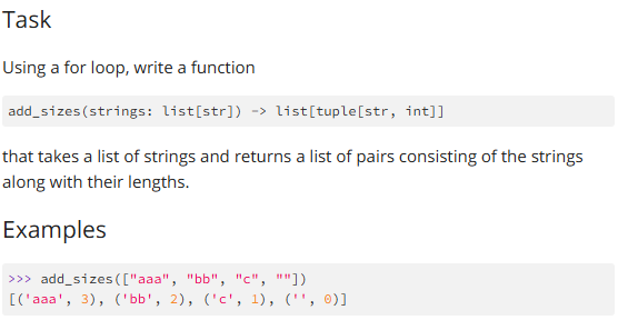 Solved TaskUsing a for loop, write a | Chegg.com