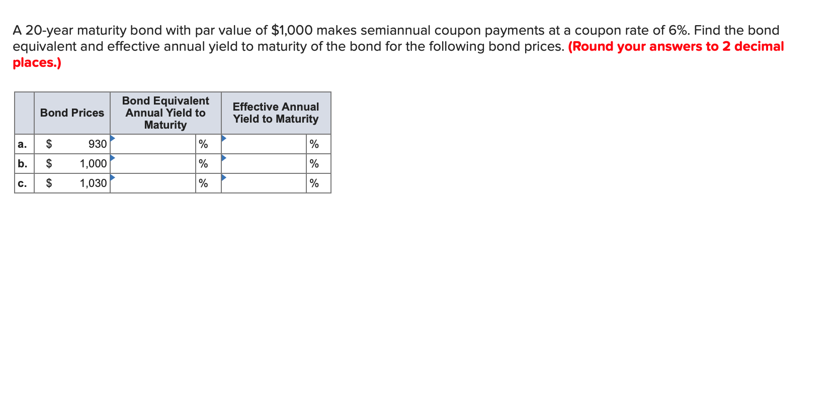 Solved A 20-year maturity bond with par value of $1,000 | Chegg.com