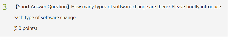 Solved 3 (Short Answer Question) How many types of software | Chegg.com