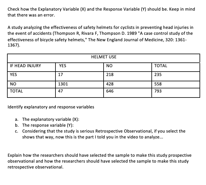 Solved Check how the Explanatory Variable (X) and the | Chegg.com