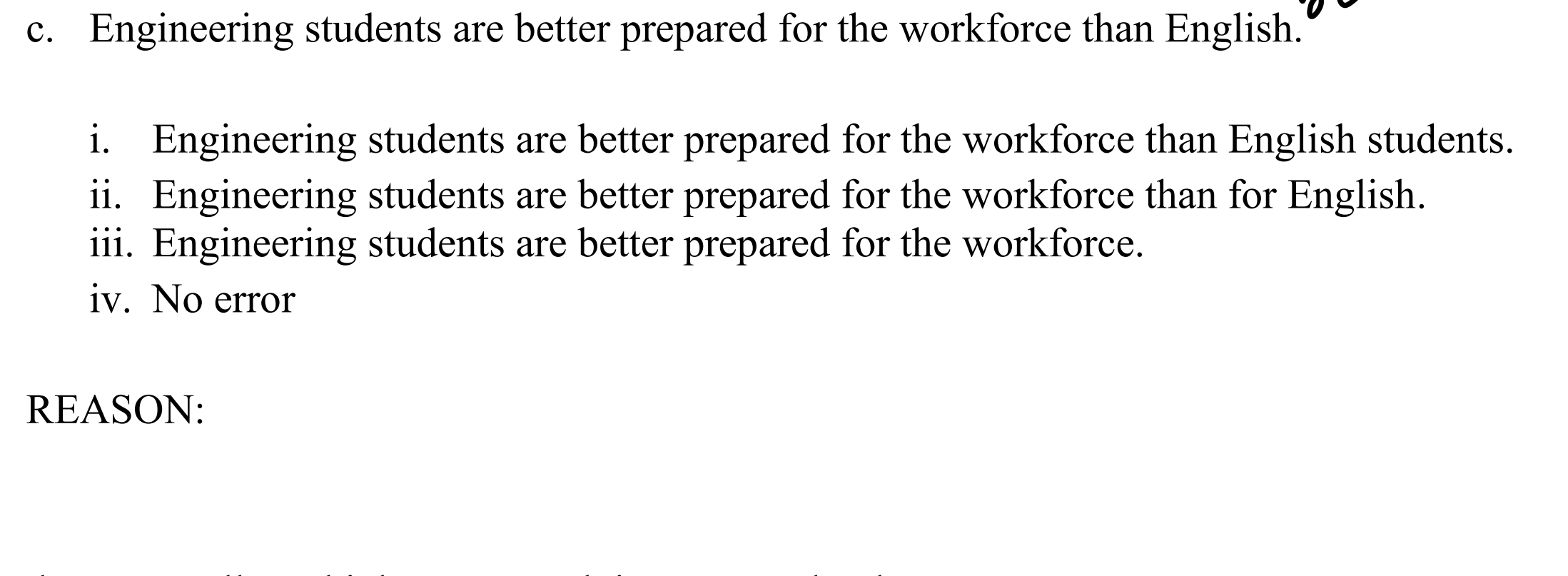 Solved Q2. (10 points) Edit the following sentences. Circle | Chegg.com
