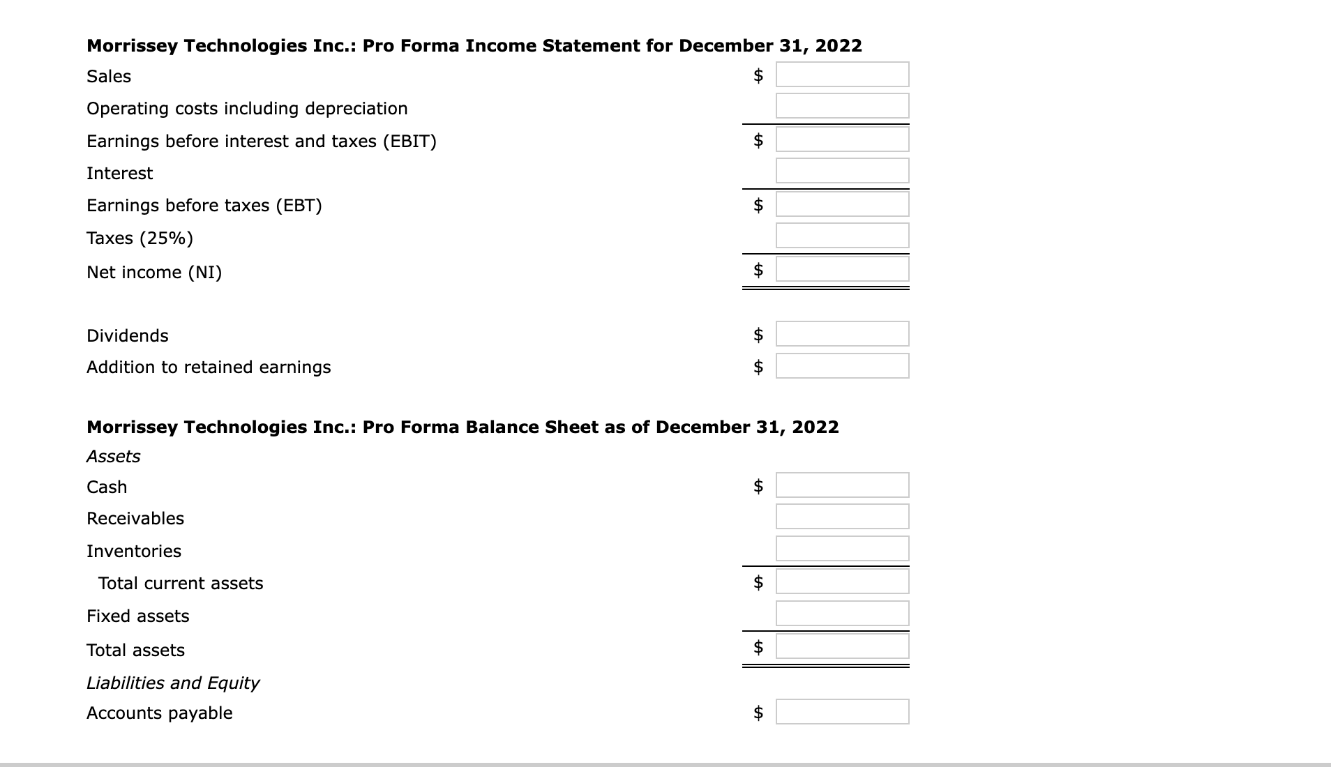 Solved Excel Activity: Forecasting Financial Statements | Chegg.com