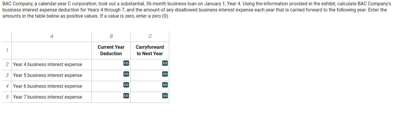 Selected Annual Information BAC Company Selected | Chegg.com
