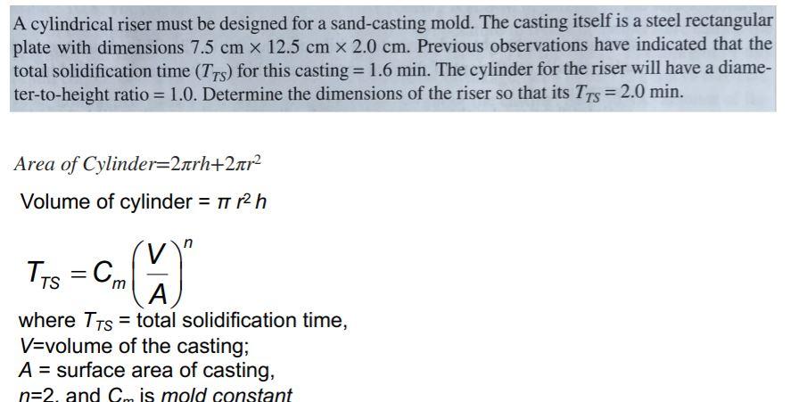Solved A cylindrical riser must be designed for a | Chegg.com