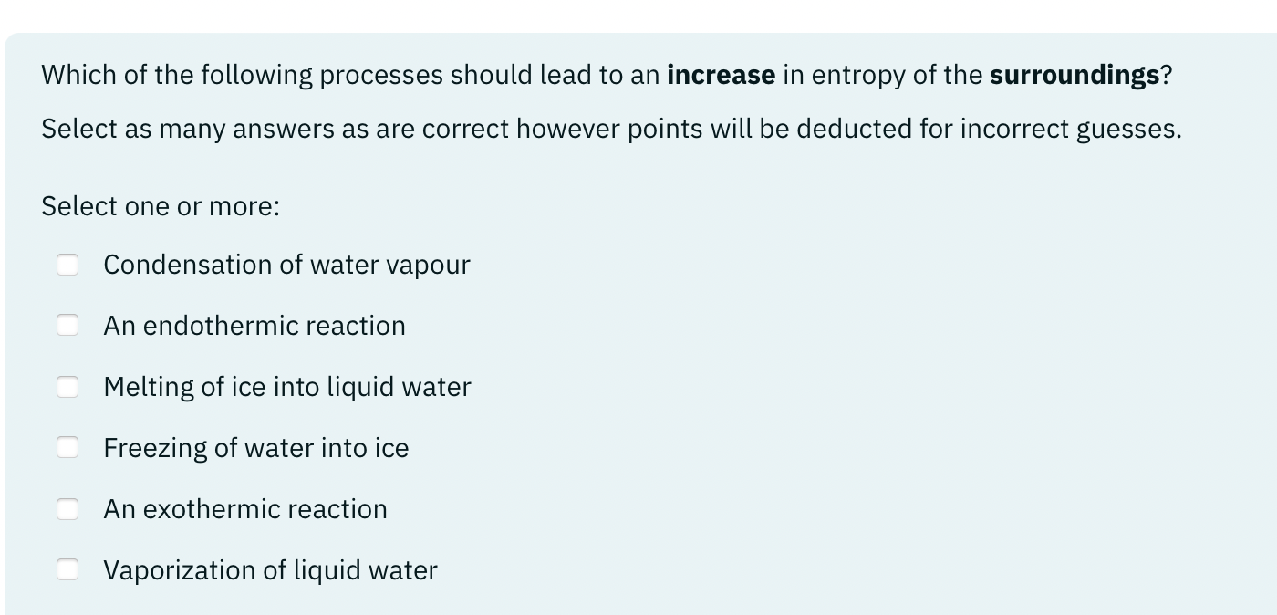 Solved Which of the following processes should lead to an | Chegg.com