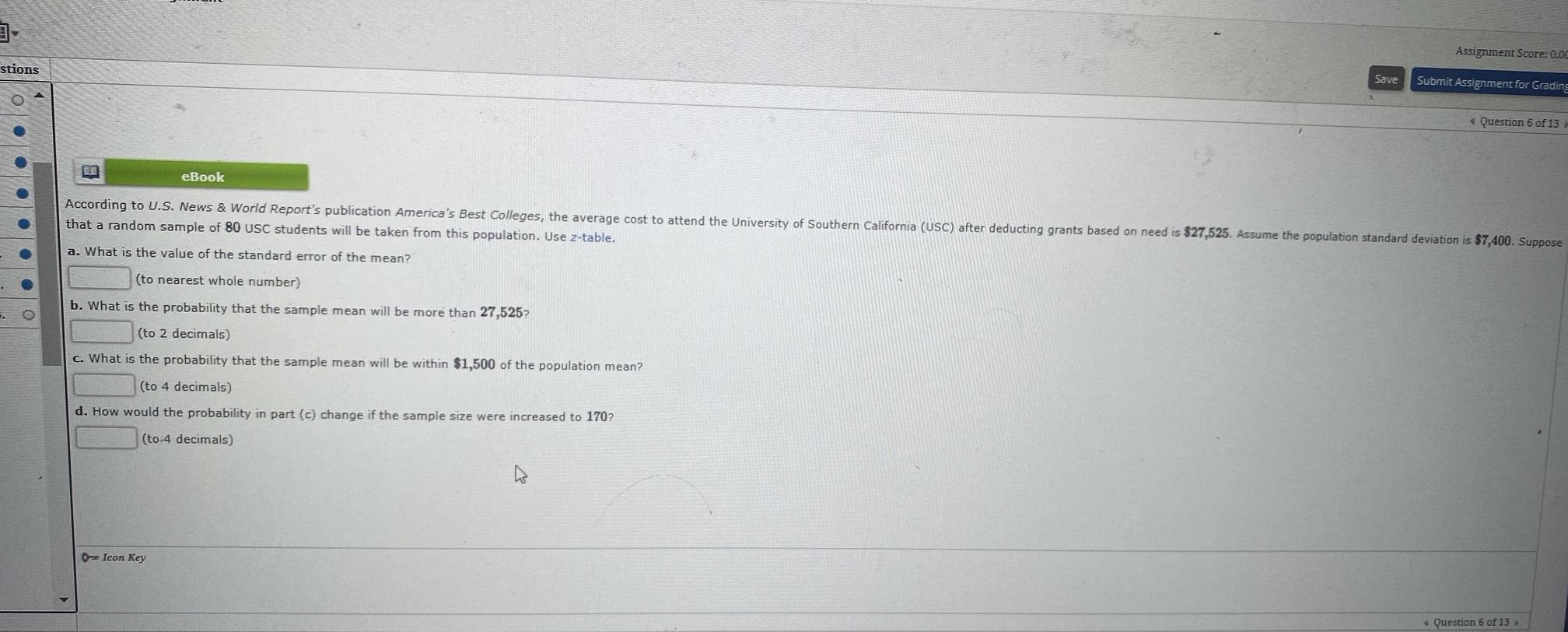 Solved Assignment Score: 0.00 stions Save Submit Assignment | Chegg.com