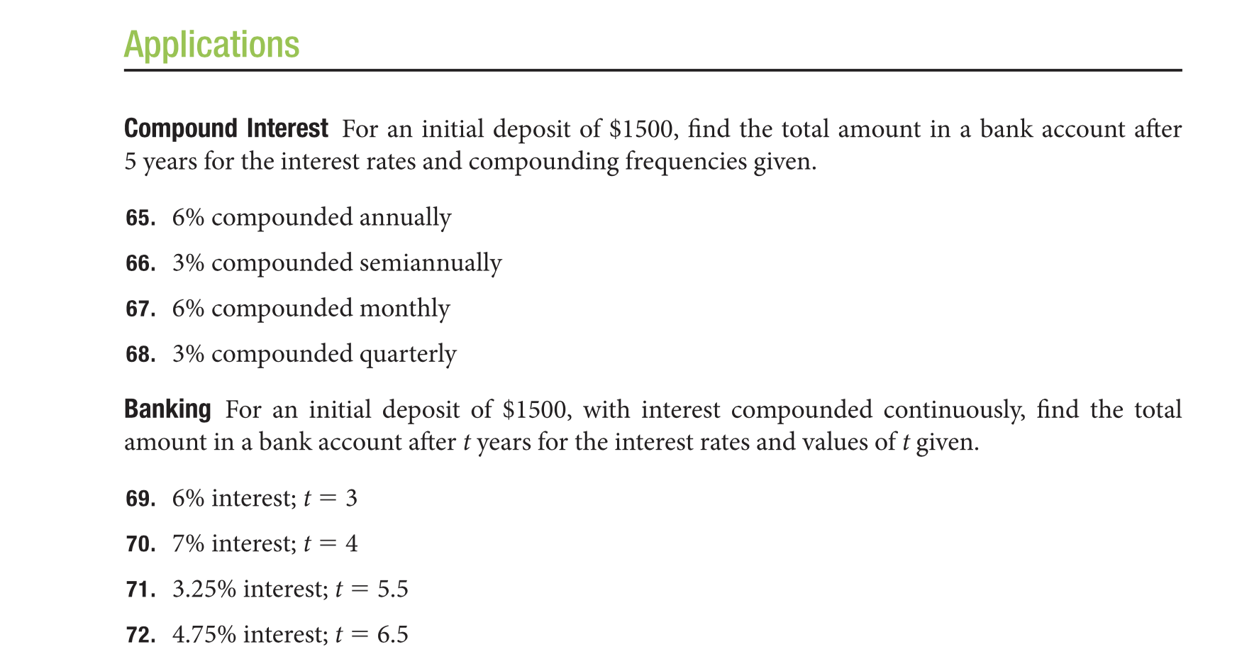 Solved Compound Interest For an initial deposit of $1500, | Chegg.com