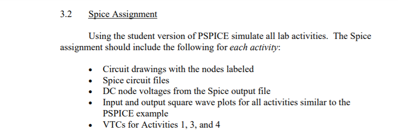 3.2 Spice Assignment Using the student version of | Chegg.com
