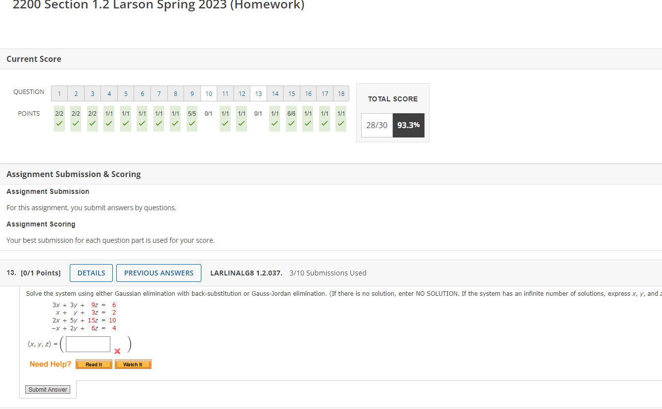 Solved 2200 Section 1.2 Larson Spring 2023 (Homework) | Chegg.com