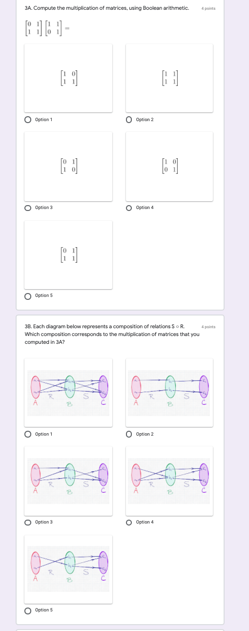 Solved 3A. Compute the multiplication of matrices, using | Chegg.com