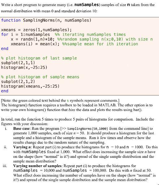 Write a short program to generate many (i.e. | Chegg.com