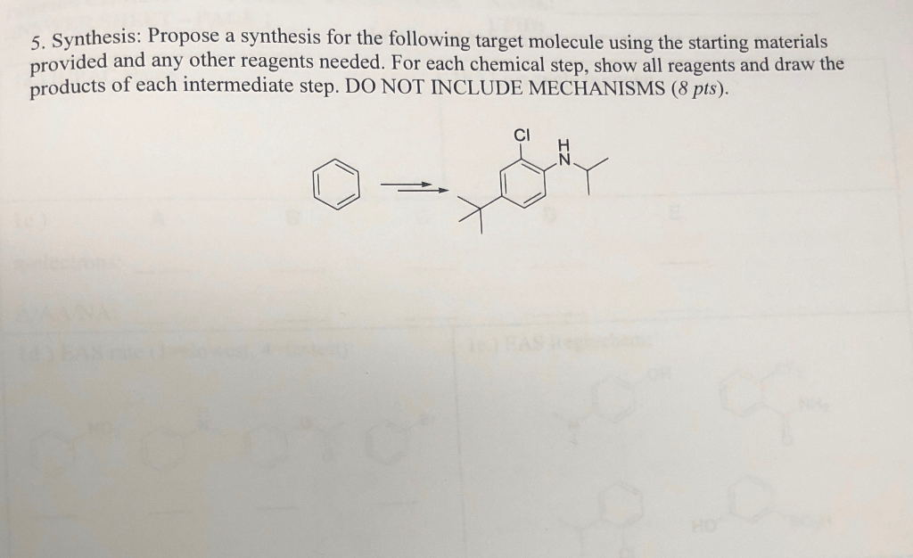 Solved & Synthesis: Propose a synthesis for the following | Chegg.com