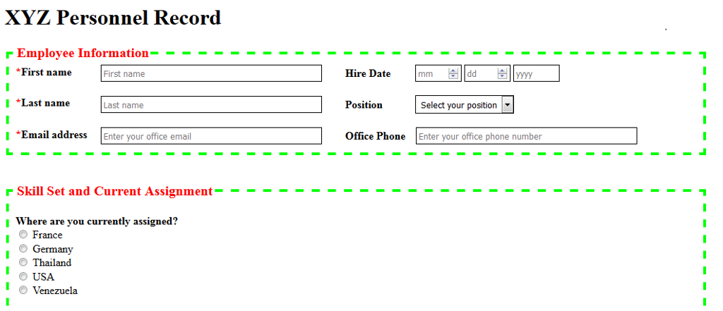 Solved Use HTML to create the template (one form) | Chegg.com