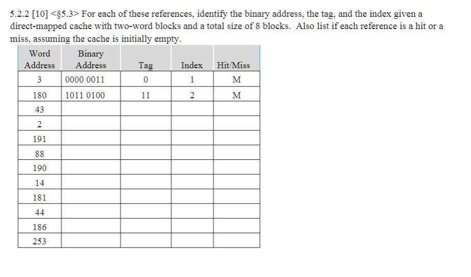 Solved 5.2.2 [10] For each of these references, | Chegg.com