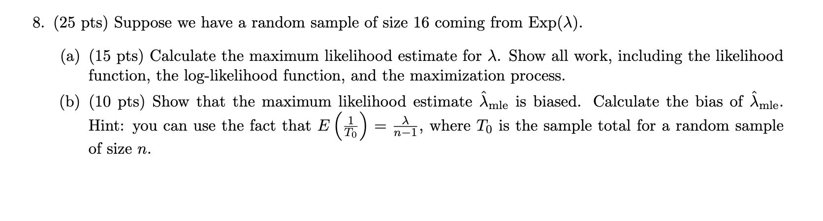 Solved 25 ﻿pts ﻿suppose We Have A Random Sample Of Size 16 
