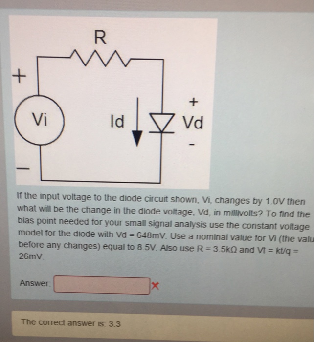 Solved Vi The diode in the circuit shown has a reverse | Chegg.com