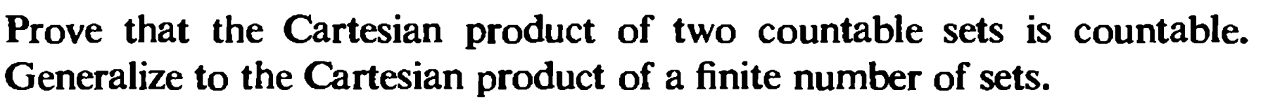 Solved Prove that the Cartesian product of two countable | Chegg.com
