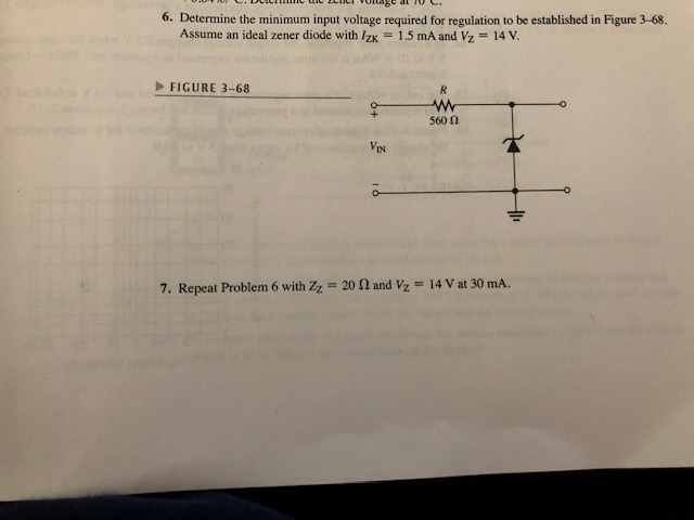 Solved e tn ccagat u 6. Determine the minimum input voltage | Chegg.com