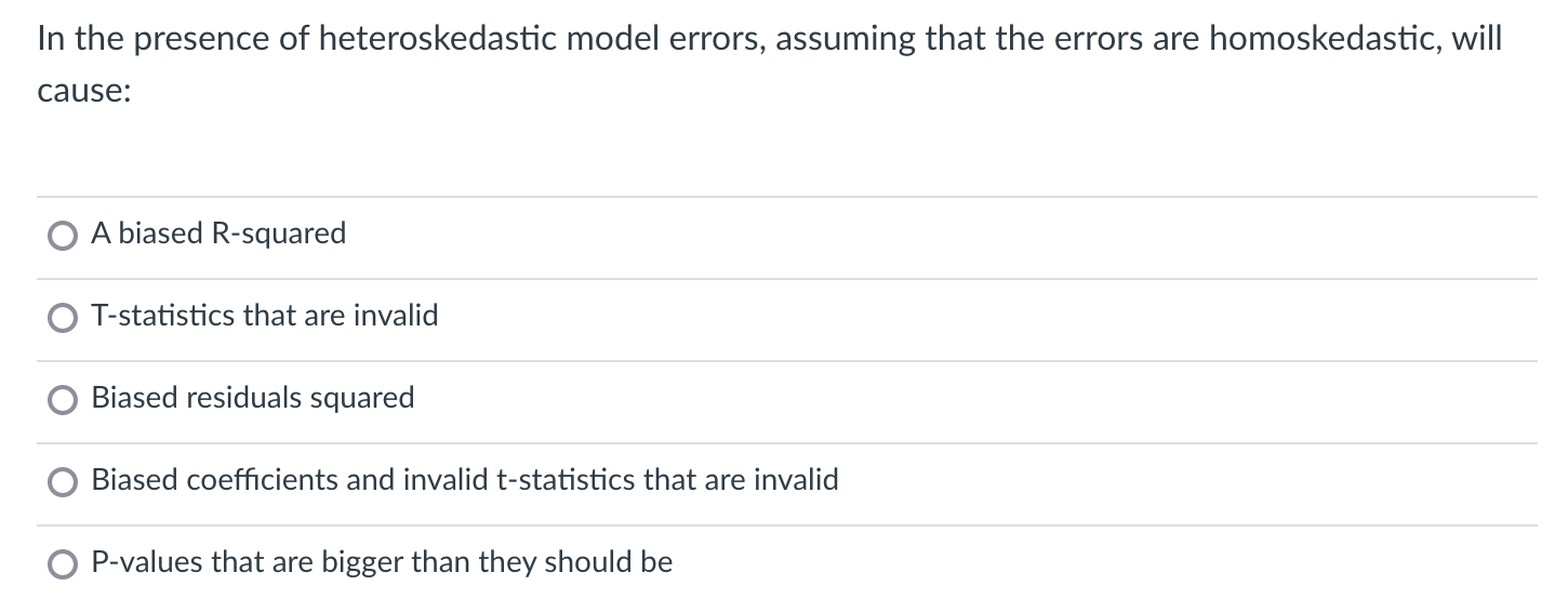 Solved In The Presence Of Heteroskedastic Model Errors