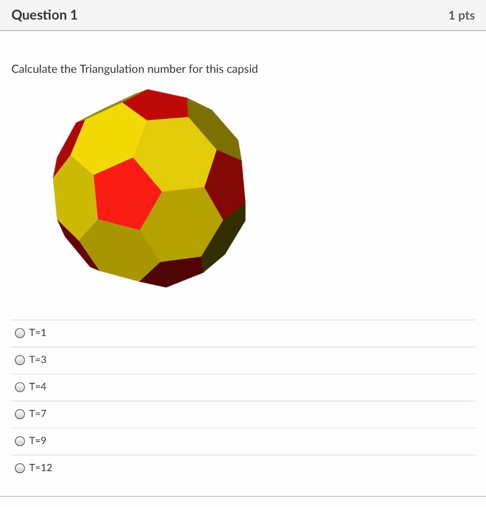 Solved Question 1 1 pts Calculate the Triangulation number | Chegg.com