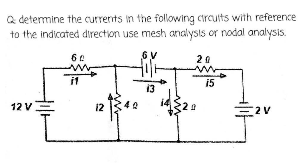 Solved Q: determine the currents in the following circuits | Chegg.com