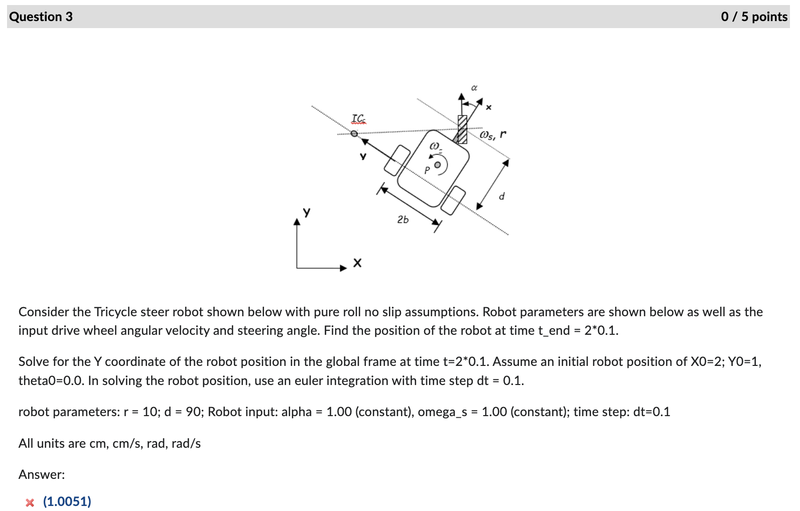 1) Differential Drive Robot - no slip: Assumptions: | Chegg.com