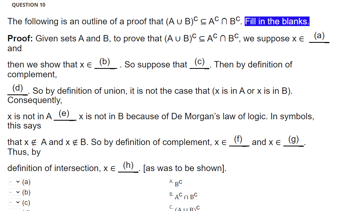 Solved The following is an outline of a proof that | Chegg.com