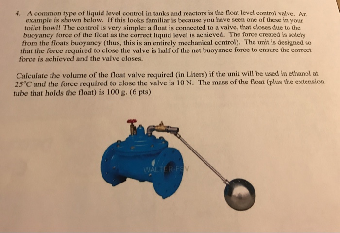 Solved 4. A common type of liquid level control in tanks and | Chegg.com