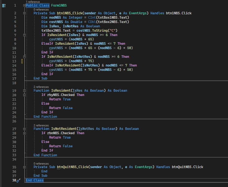 Solved Public Class Form1NBS Private Sub | Chegg.com