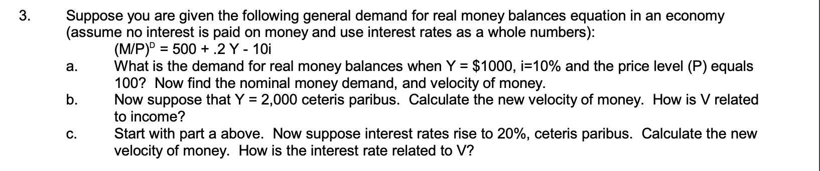 Solved Suppose you are given the following general demand | Chegg.com