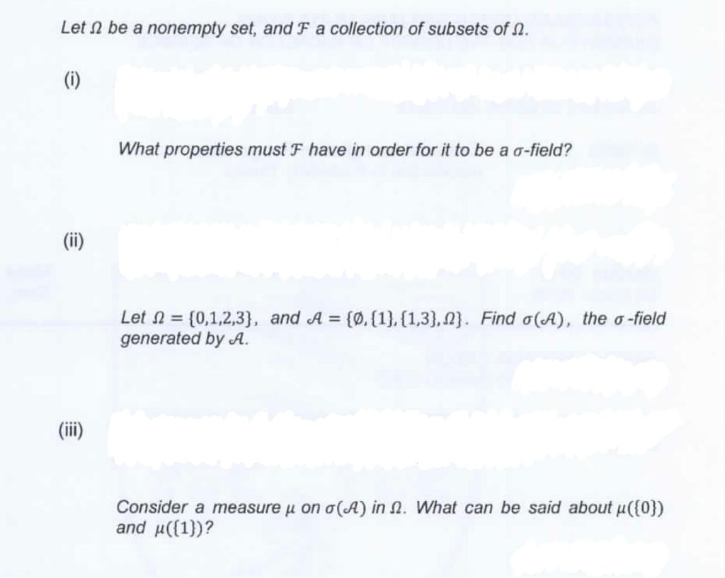 Solved Let I be a nonempty set, and F a collection of | Chegg.com