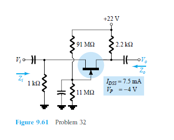 Solved For JFET Common-Gate Configuration, Determine Zi, Zo, | Chegg.com