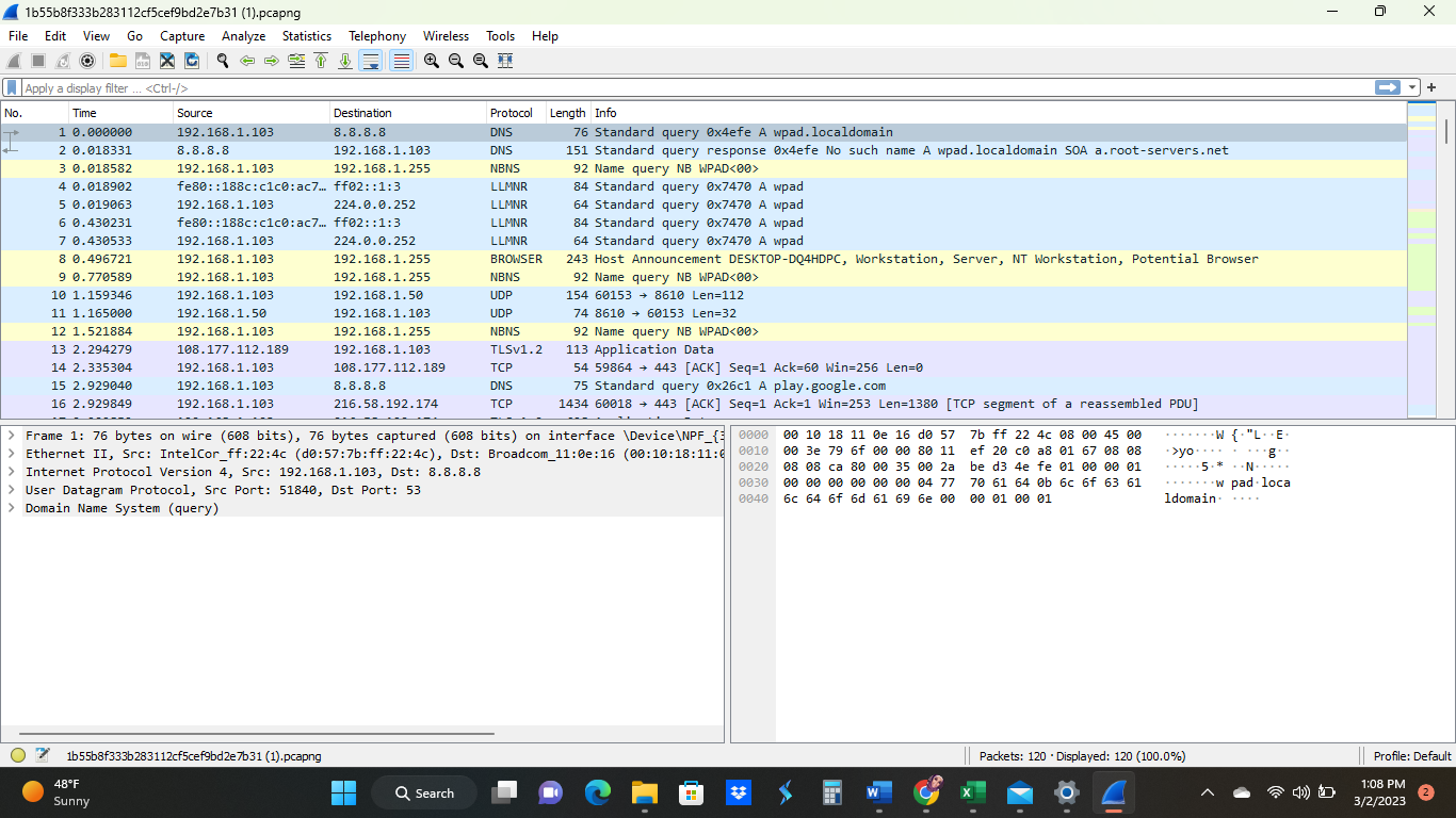 Solved Based on the provided capture file: Examine the TCP | Chegg.com
