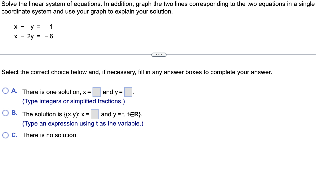 Solved Solve the linear system of equations. In addition, | Chegg.com