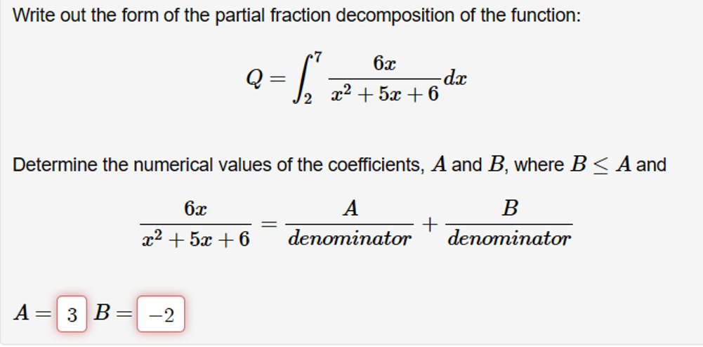 Solved Write out the form of the partial fraction | Chegg.com